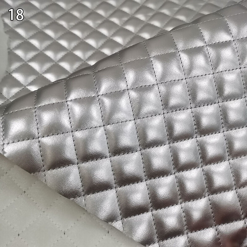Luxury Quilted PU Leather Car Upholstery Fabric Diamond Argyle Sewing ...