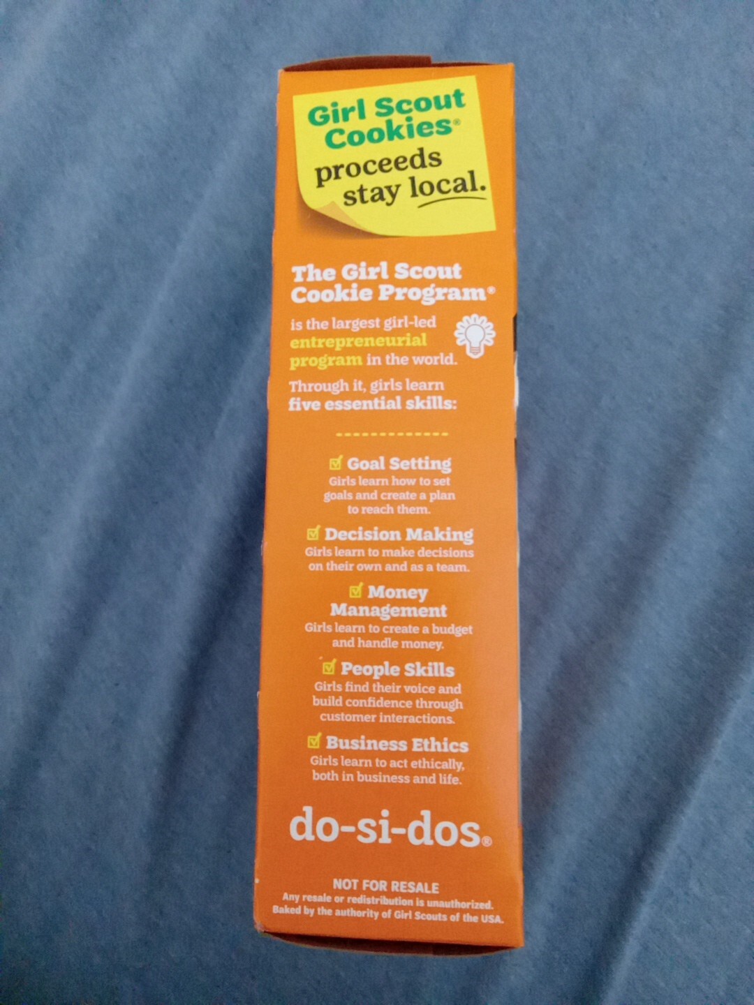 Girl Scout Cookies Do-si-dos 1 Case of 12 Boxes Fresh 2017 for sale ...