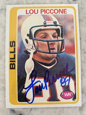 Lou Piccone signed BUFFALO BILLS card 1978 Topps | eBay