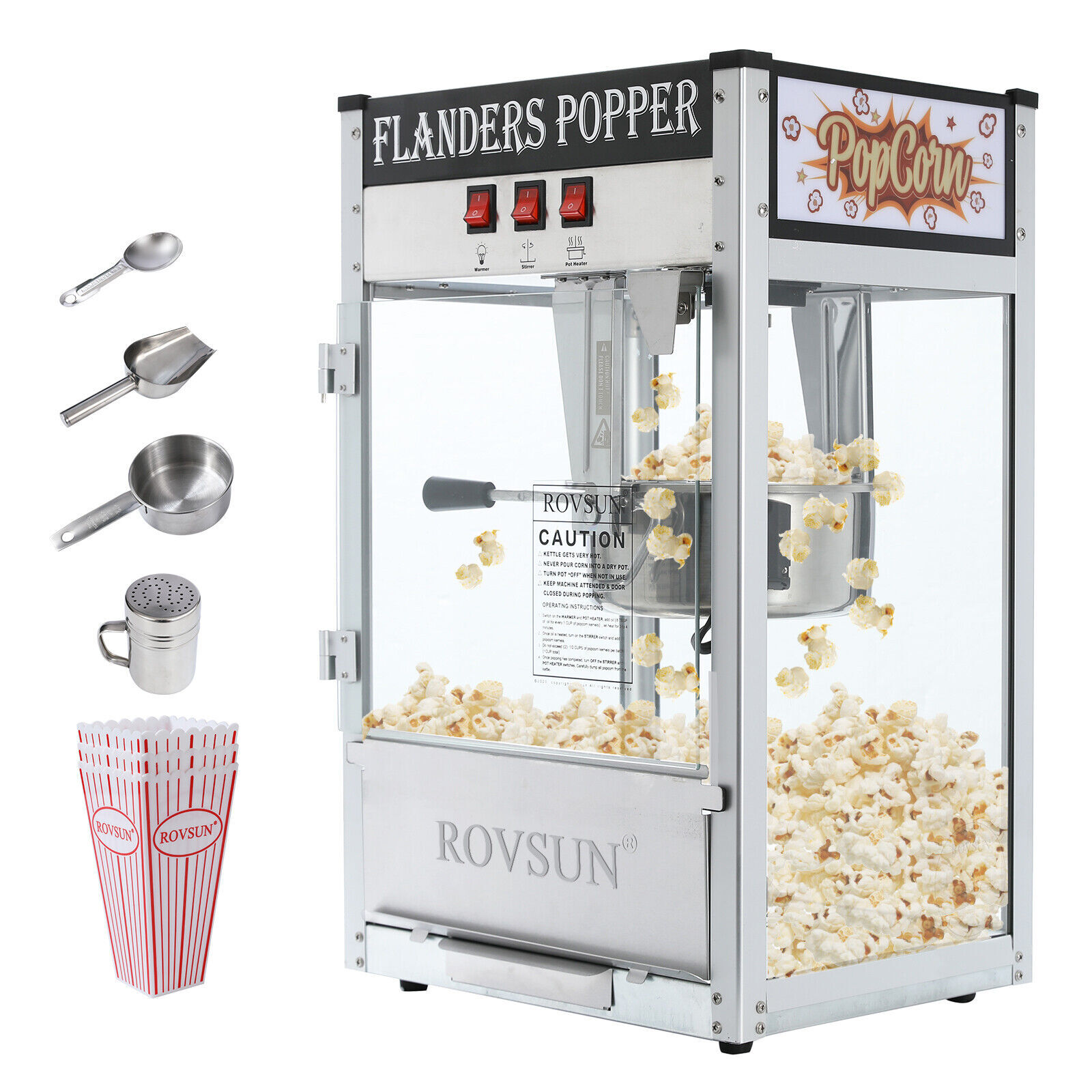 Commercial Quality Bar Theater Style Popcorn Popper Machine 8 oz ...