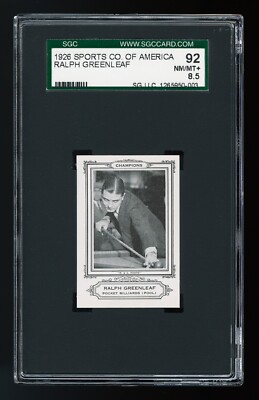 1926 Sports Company of America (Spalding Champions) Ralph Greenleaf RC ...