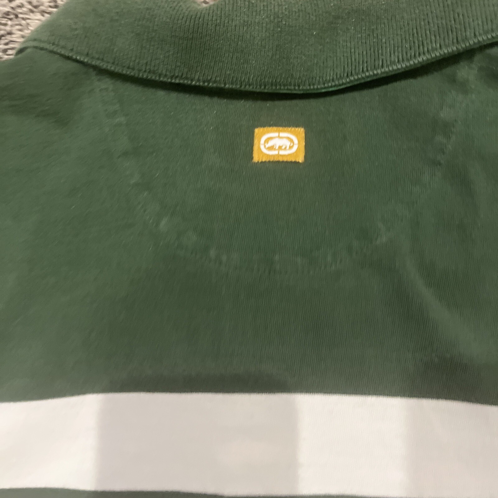 Vintage Ecko Unltd. Polo Shirt Adult 3XL Green Striped Streetwear Hip ...