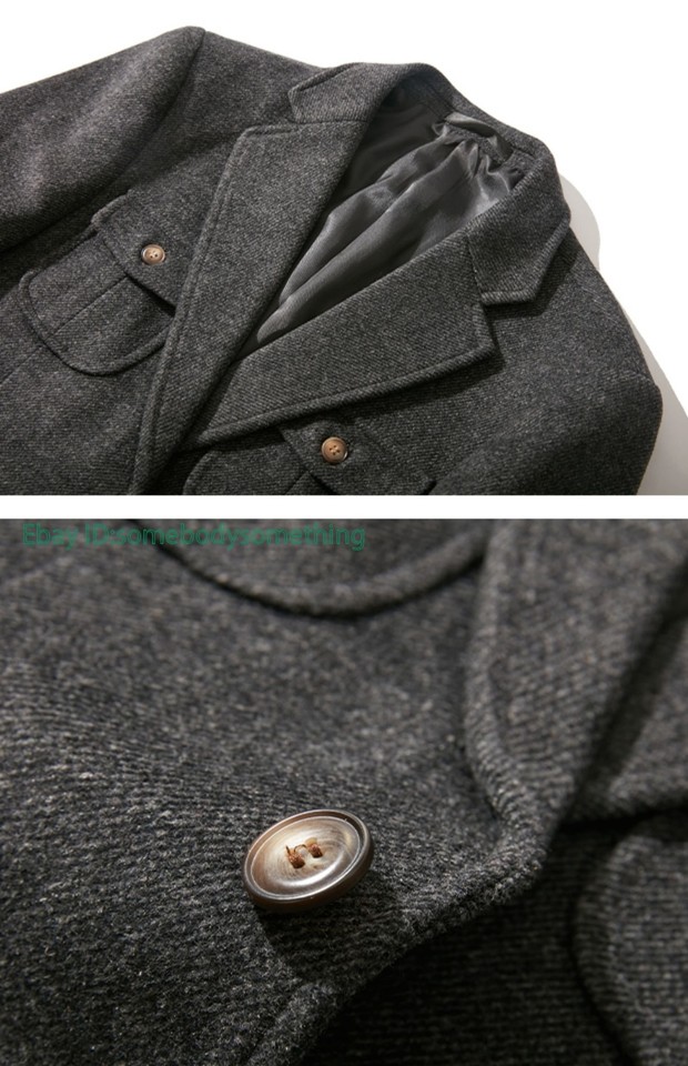 Mens British Style Woolen Herringbone Tweed Hunting Formal Jacket ...