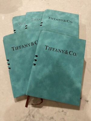 Leather Notebook TIFFANY & CO Planner Journal Diary with Pen Teal ...