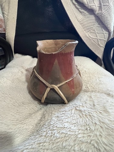 Authentic Native American Old Pottery With Raw Hide | eBay