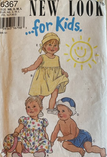 Vintage Sewing Pattern New Look for Kids 6367: Infant Toddler Clothing ...