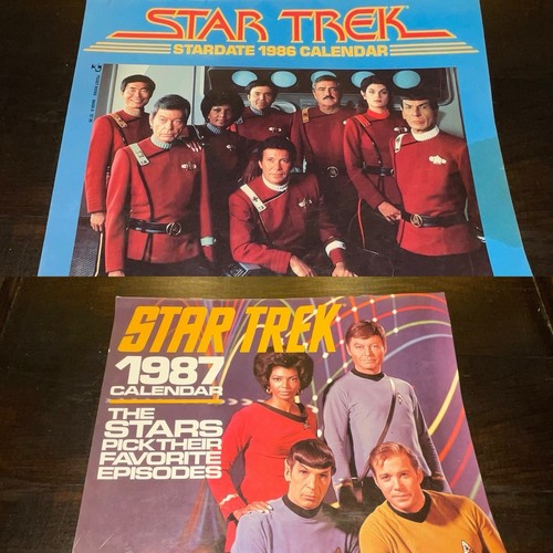 2 Star Trek Stardate Calendars 1986 1987 Pocket Books | eBay