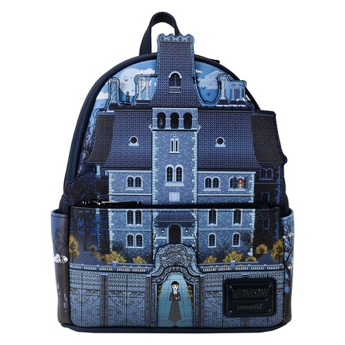 The Addams Family Wednesday Nevermore Academy Castle Glow Mini Backpack ...