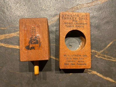 VINTAGE LYNCH'S JET TURKEY CALL WORLD CHAMPION SLATE WOOD LIBERTY MISS ...