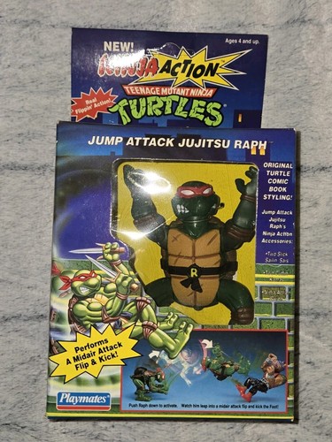 UNOPENED UNPUNCHED 1993 playmate Jump Attack Jujitsu Raph Ninja Action TMNT RARE | eBay