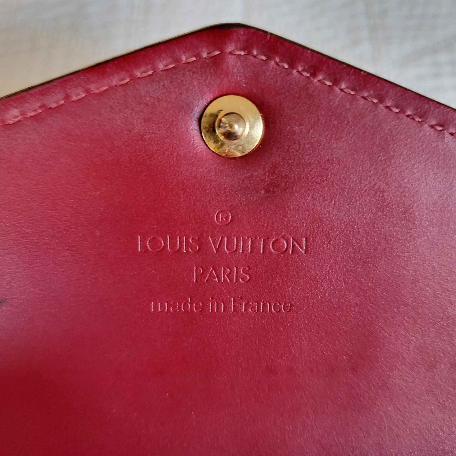 Louis Vuitton sarah wallet magenta vernis leather authentic | eBay