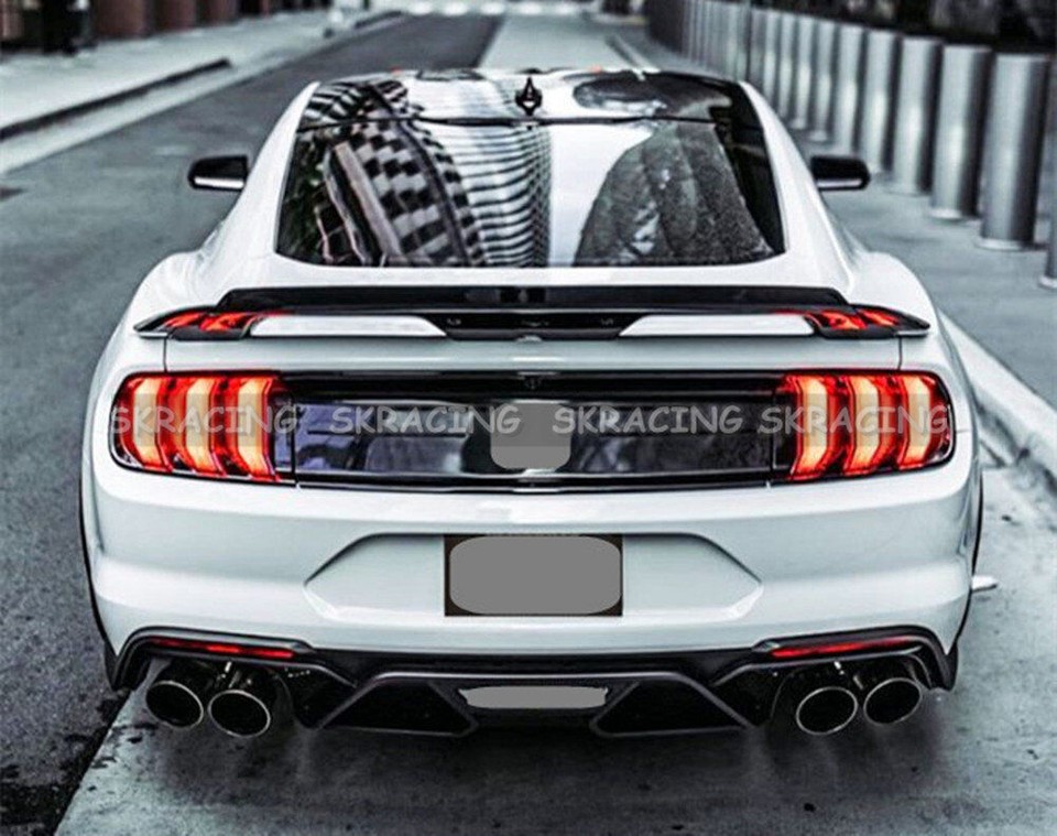 Carbon Fiber Double Layer Rear Trunk Spoiler Wing For Ford Mustang ...