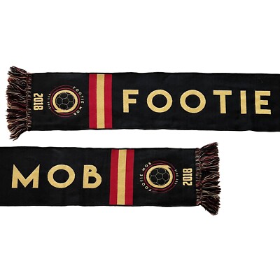 Footie Mob 2018 Red & Gold Stripe ATL UTD Soccer Supporters Scarf | eBay