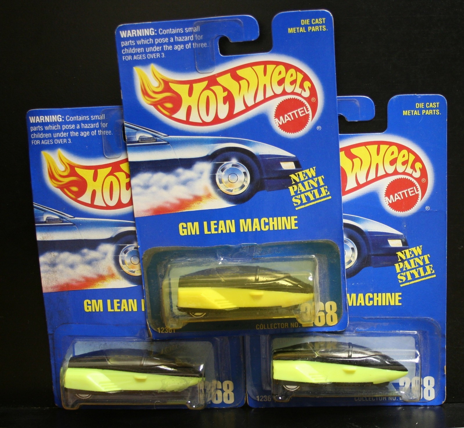 3 NEW HOT WHEELS GM LEAN MACHINE 268 BLUE CARD | eBay
