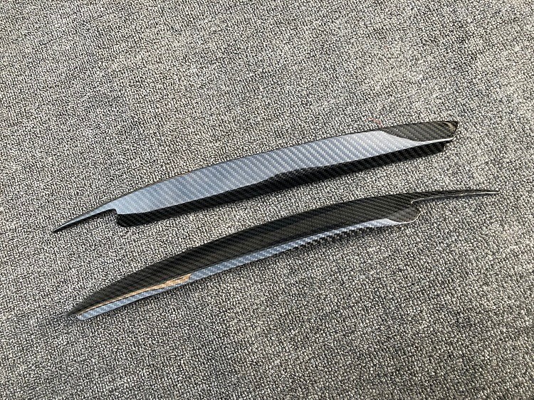 Real Carbon Fiber Eye Lid Brow Eyelids Headlight for Mercedes C Class ...