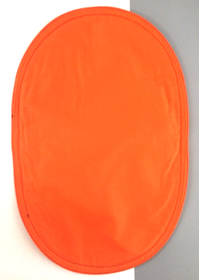 VTG HANDMADE CLOTH *Orange Patchwork Fabric* SET of 4 PLACEMATS & 2 ...