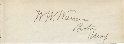 WILLIAM W. WARREN - SIGNATURE(S) | eBay
