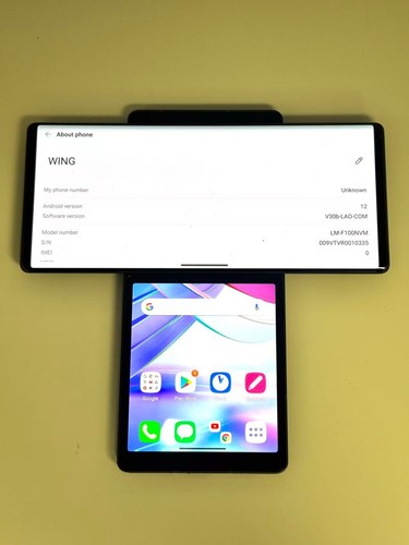 FOR PARTS - LG Wing 5G LG-F100NVM Aurora Gray - DEMO READ!! | eBay