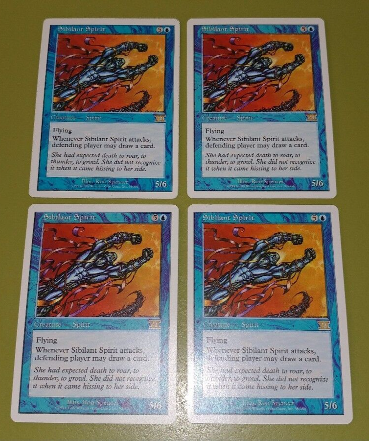Sibilant Spirit x4 Sixth Edition 6th 4x Playset Magic the Gathering MTG ...
