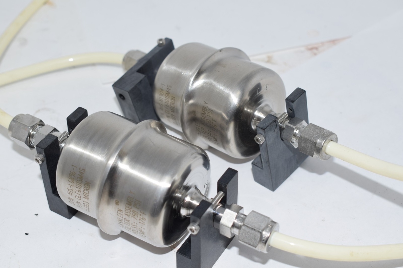 Lot of 2 PALL TRINITY MICRO FILTER, P/N GLF6101SM4S 750 PSI 0.003 ...