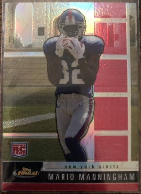 2008 TOPPS FINEST MARIO MANNINGHAM ROOKIE REFRACTOR CARD 208/699 ...