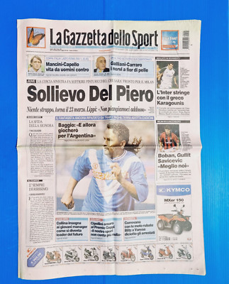 Gazzetta Dello Sport February 5 2003 Roberto Baggio-Karagounis-Boban ...