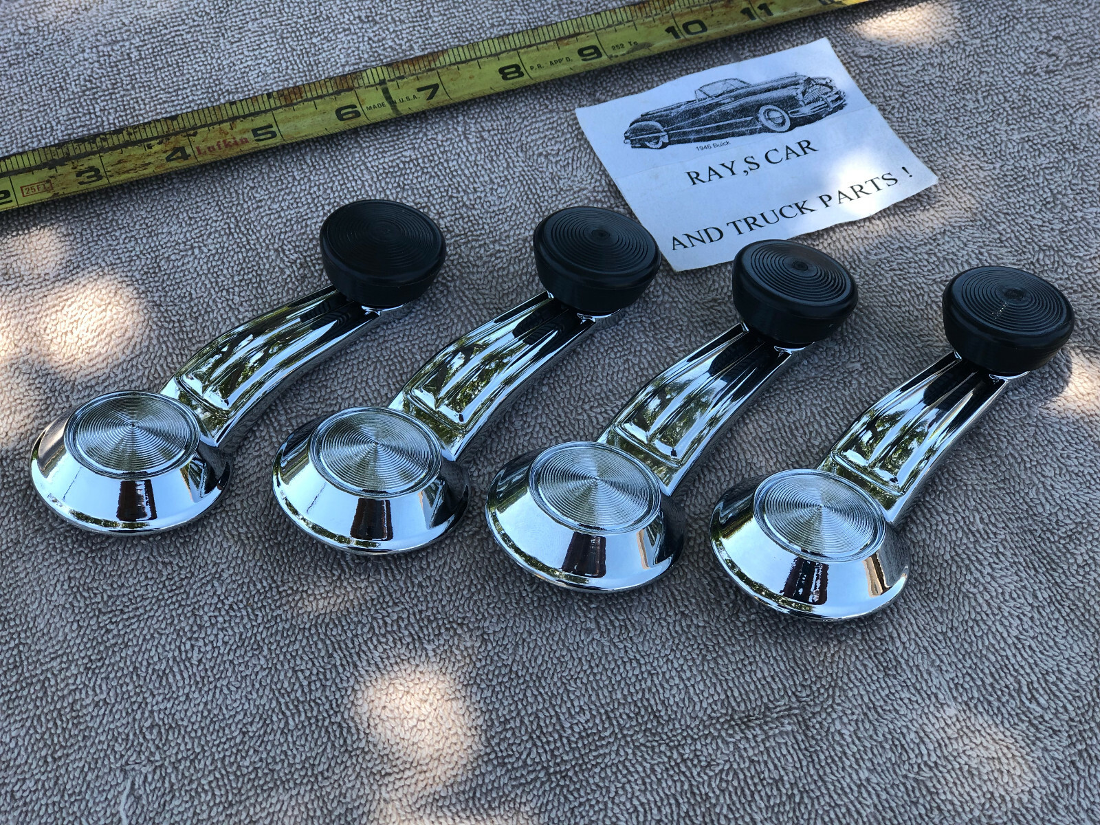 4 NEW CHROME 1967 TO 1982 CHEVROLET REPLACEMENT INTERIOR WINDOW CRANK ...
