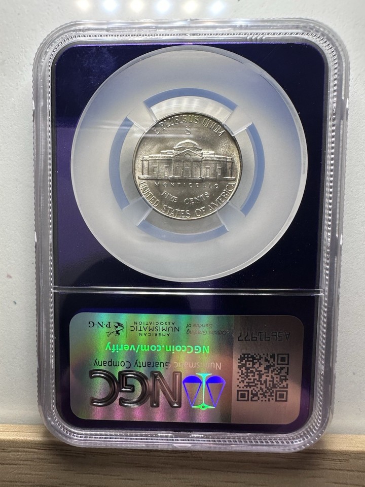 1944-S Jefferson Nickel NGC MS65 • War Nickel • Bee Label • Silver ...