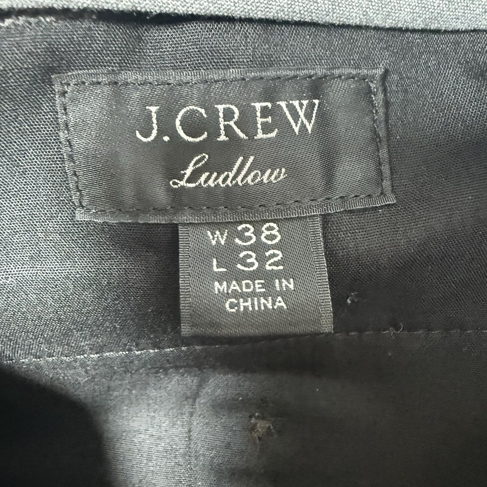 J.Crew Ludlow Pants Men’s 38x32 Gray Classic Fit Stretch 4 Season Wool ...