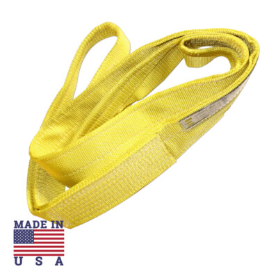4" x 40 ft Nylon Lifting Sling Eye & Eye Recovery Tow Crane Strap 4-ply ...