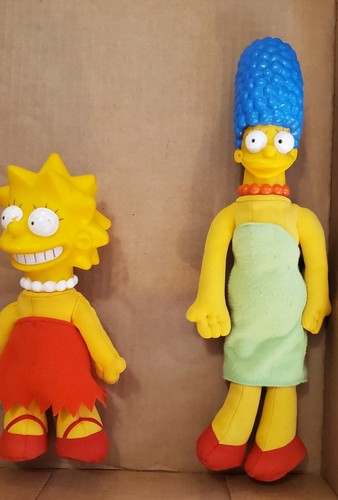 Vintage Simpson family The Simpsons 1990 8" Plush Dolls plus Bonus ...