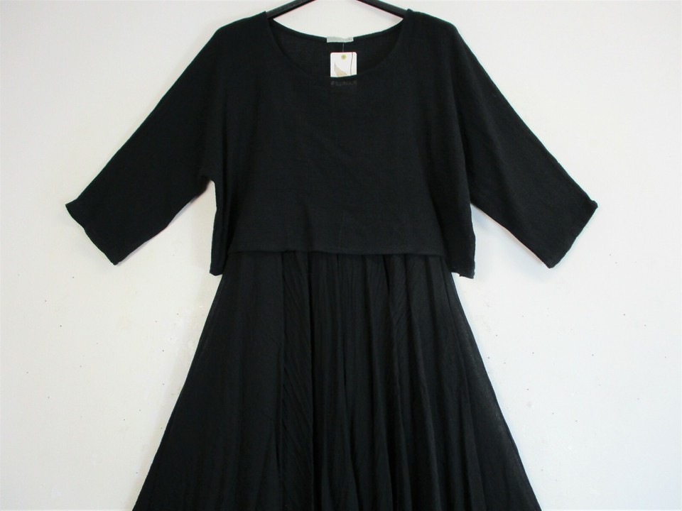 LagenLook 100% Cotton Half Lined Summer Dress & Top 17 Colours Plus ...