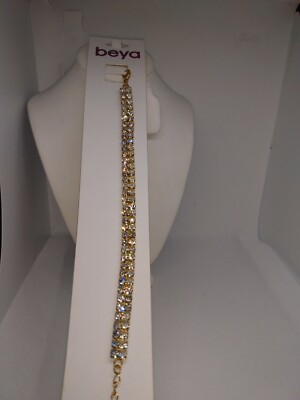 K9 Stunning Evening Stone Gold Toned Beya Rhinestone Bracelet | eBay