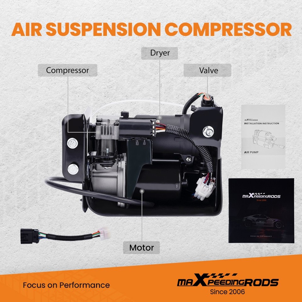 Air Suspension Compressor Pump Fit GMC Escalade Suburban Tahoe Yukon ...