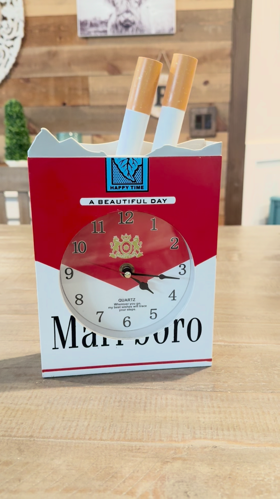 Vintage Marlboro Clock - Rocking Cigarettes - Excellent Condition ...