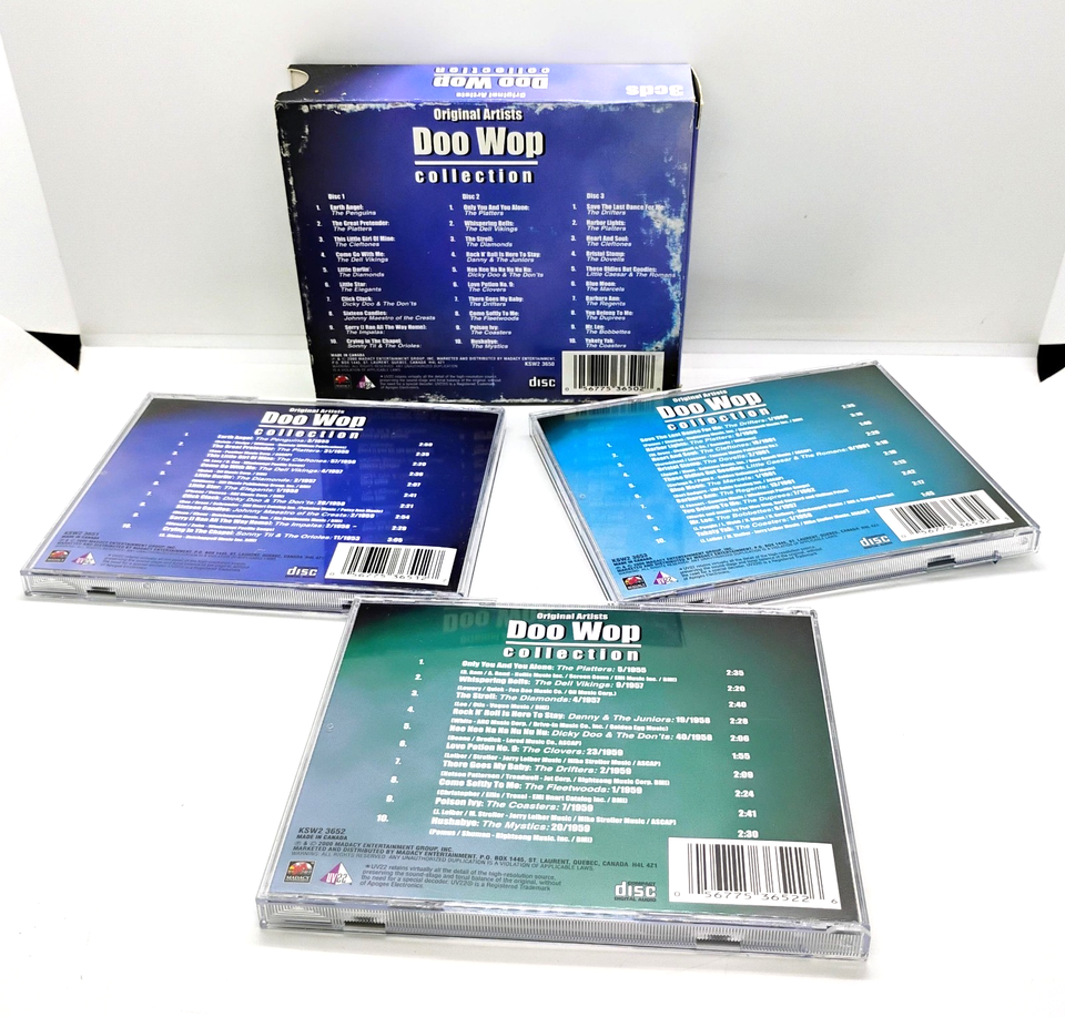 Doo Wop Collection - Original Artists - 2000 Madacy Entertainment 3 CD ...