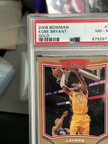 2008-09 Bowman Gold #'d /50 Kobe Bryant #24 SSP PSA 8 MAMBA INSERT LA ...