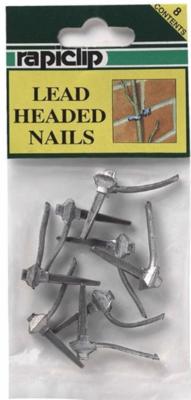 Traditional Lead Headed Nails 3cm x8 Garden Wall Plant Climber Support ...