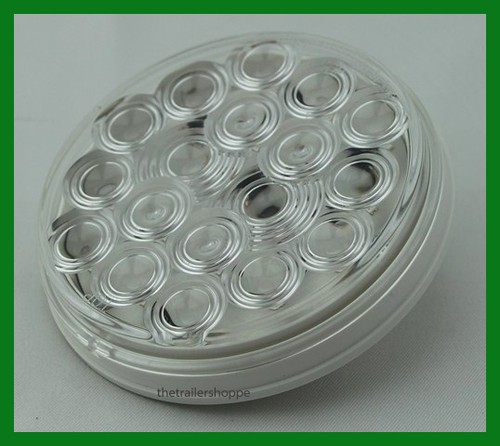 Grand General 4" Round SST LED Tail Light 18 Red LEDs Clear Lens Truck ...