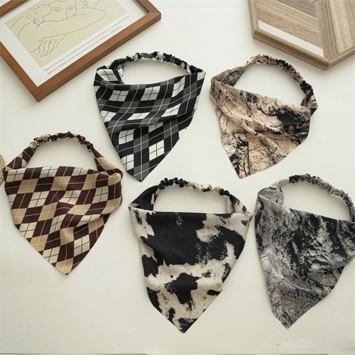 Elastic Triangle Bandanas - Polyester Head Scarfs Women Hair ...