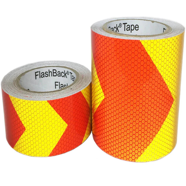 Red & Yellow Arrow Chevron Reflective Tape High Hi Vis Viz Tape - VAT ...