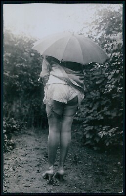 aa01 French nude woman lingerie probably Biederer original c1925 photo ...