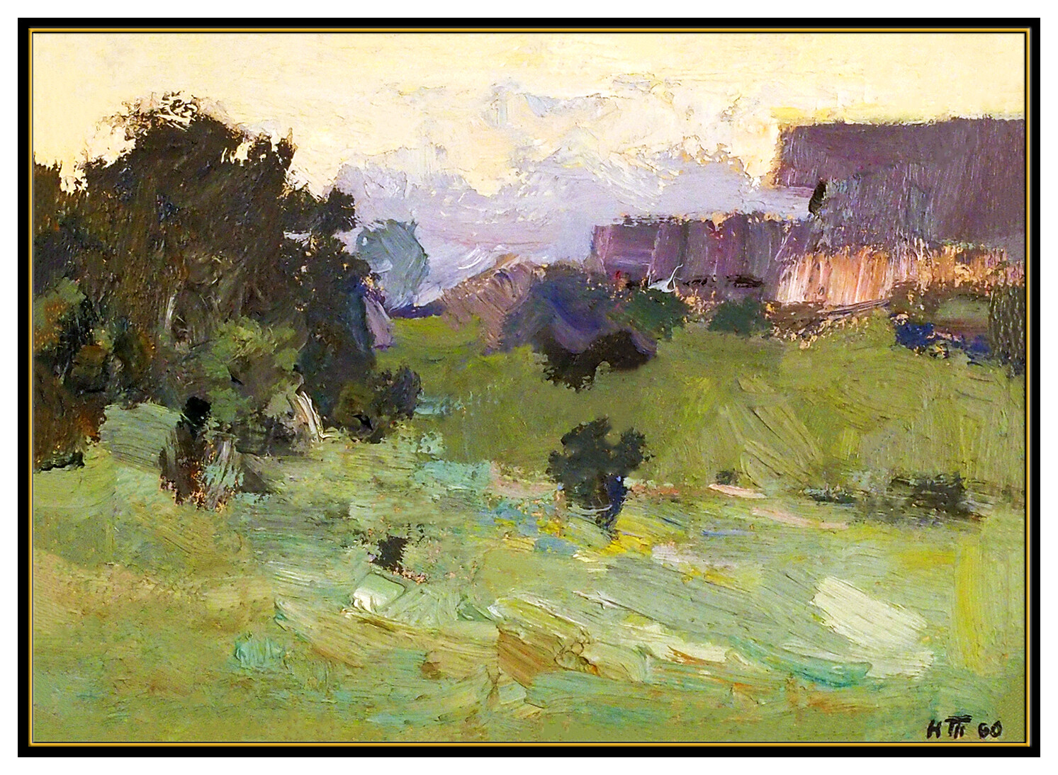 Nikolai Timkov Original Oil Painting On Board Signed Landscape Framed ...