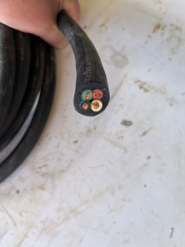 25' 10/4 SOOW Wire Cord Cable Portable Power 10 Gauge 4 Conductor ...