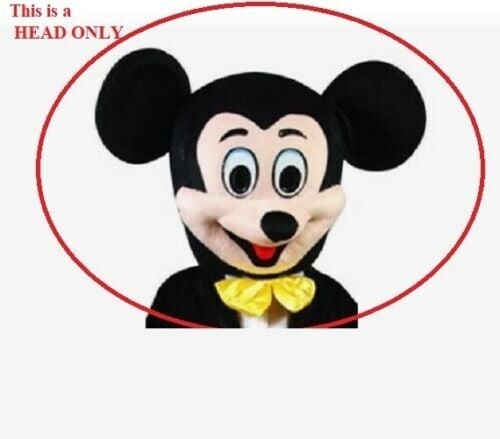 Mickey Mouse Mascot Head Adult Size Costume Halloween Birthday Party ...