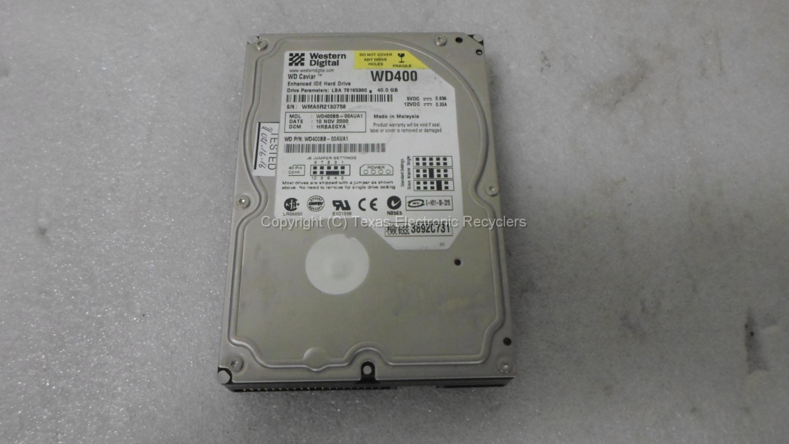 Western Digital WD400 WD400BB-00AVA1 40GB IDE Hard Drive | eBay