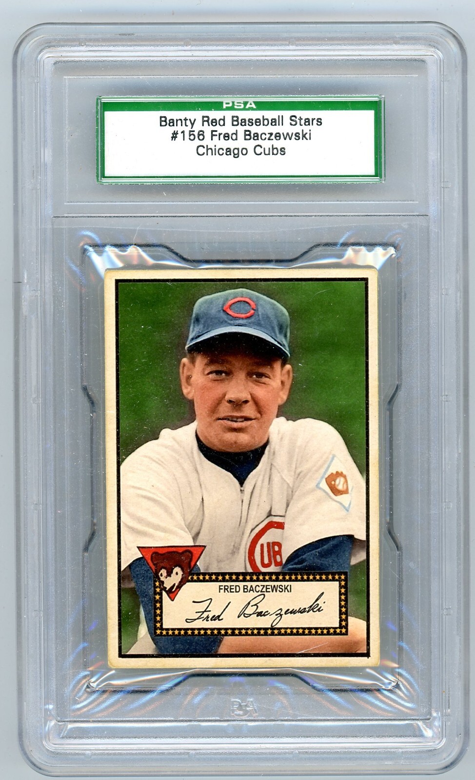 Banty Red 52s FRANK BACZEWSKI Chicago Cubs #156 PSA Encapsulated | eBay
