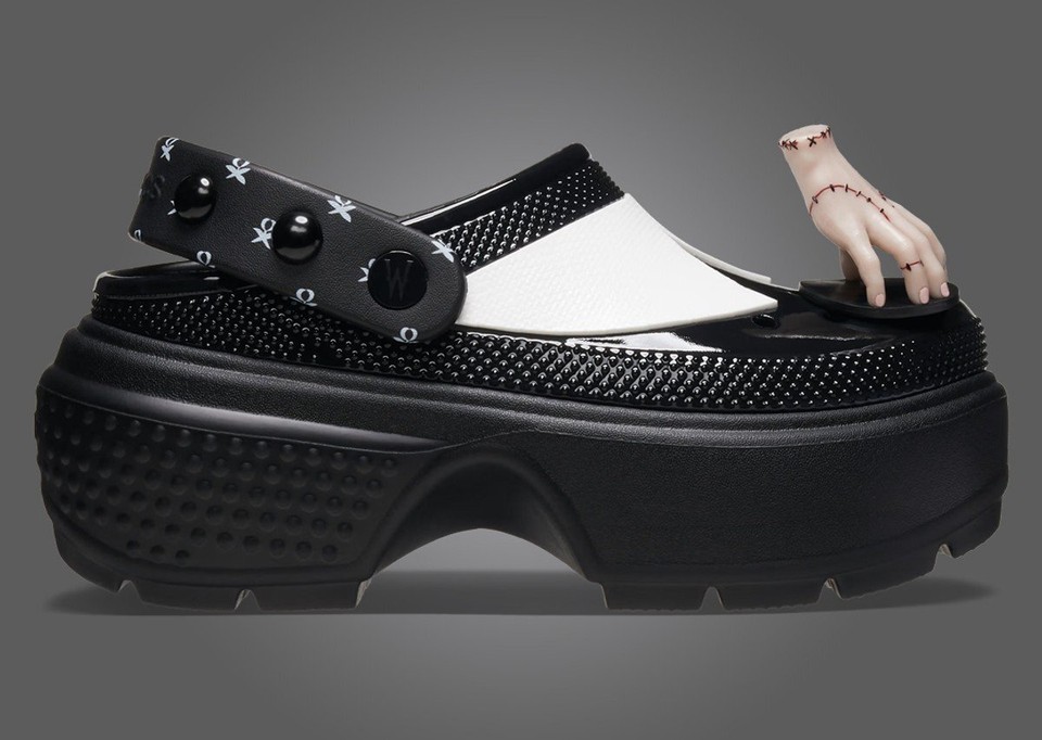 CROCS Wednesday x Stomp Platform Clog Addams w/ Jibbitz Multi Size ...