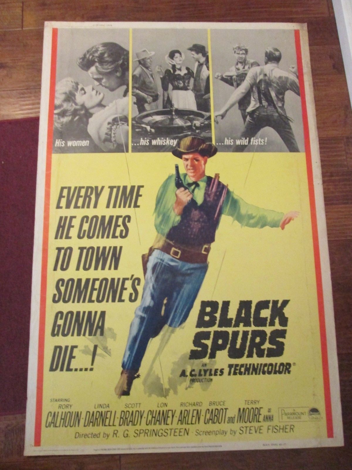Black Spurs - Rolled 40 x 60 Movie Poster - Calhoun - Chaney Jr | eBay