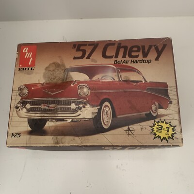 vtg Ertl Amt '57 Chevy Bel Air Hardtop Model Car Kit 1:25 6563 | eBay